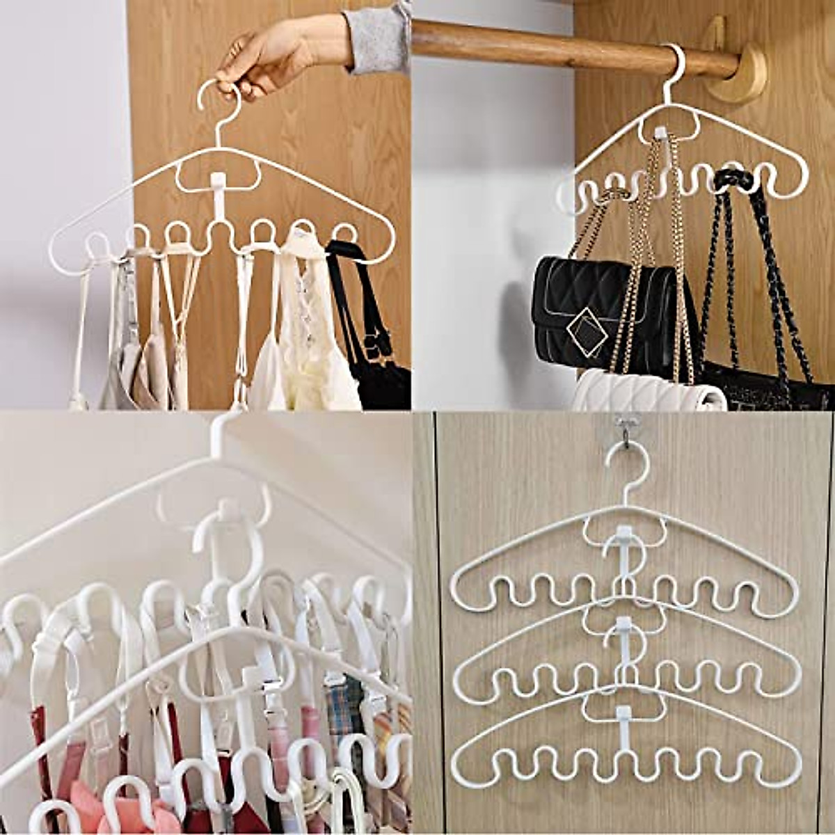 Wave Pattern Stackable Hanger, 5/10 Pack Multifunctional Magic Wave Pattern Plastic Hangers, Non Slip Stackable Space Saver (10Pcs)