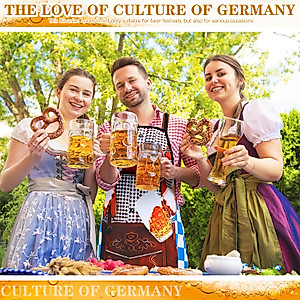 Leumoi 4 Pcs Male Oktoberfest Apron Bavarian Funny Oktoberfest Apron Kitchen Cooking Apron for Oktoberfest Party