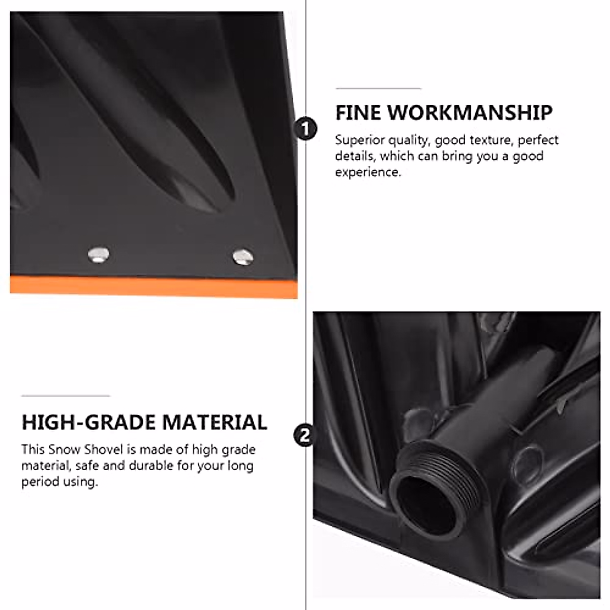 Snow Shovel Replacement Blade Snow Shovel Head Replacement: Snow Shovel Attachment Ash Scoop Dustpan Coal Shovel Plant Shovel for Gardening Home Ice Shovel