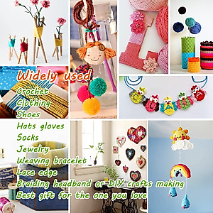 COLORED BIRD 20 Pack Crochet Thread Craft Yarn for Knitting and Crochet Perfect Beginner Kit