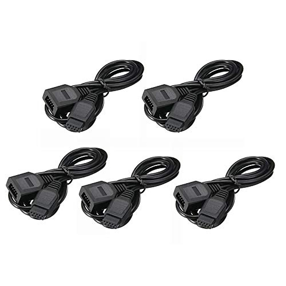 Youquan 5PCS 9 Pin Extension Cable for Sega Genesis 2/3 Megadrive 2 Controller