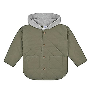 GerberBaby BoysToddler Hooded Quilted JacketGreen18 Months