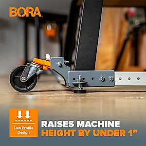 BORA 544002 T-Square Attachment, NGX Clamp Edge Accessory, Circular Saw Guide, Keeps Plywood Cuts Straight and Parallel