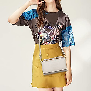 GEEAD Small Crossbody Shoulder Bag for Women PU Leather Cell Phone Card Holder Wallet Purse and Handbags