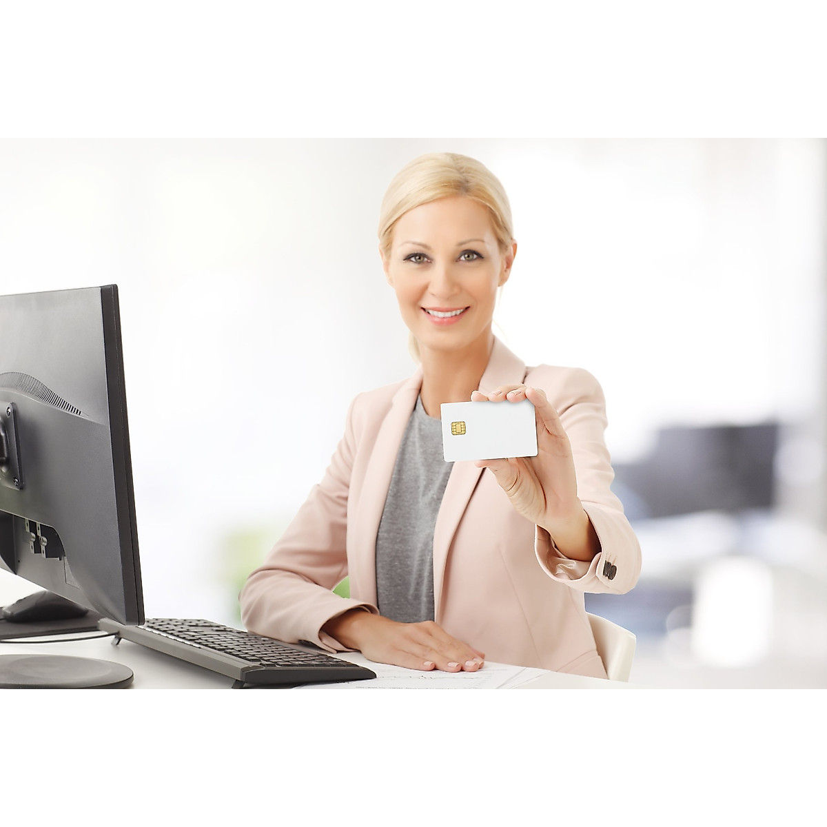 Taglio PIVKey C910 Certificate Based PKI Smart Card for Authentication and Identification, Dual Interface Contact/Contactless Smart Card, Supports Windows PIV Drivers, Standard ISO.