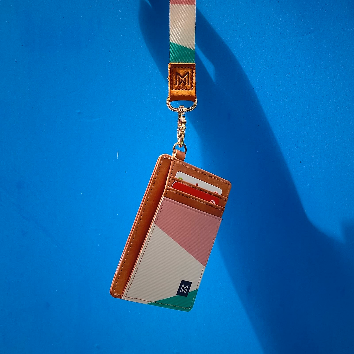 MOGEWOE Credit Card Holder Wallet for Women Slim Minimalist RFID Blocking Leather Elastic Front Pocket Wallet