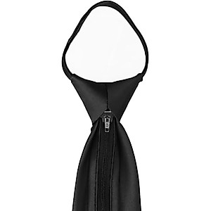 tiemart Pretied Zipper Ties Easy On Zip Up (20 Inch, Black)