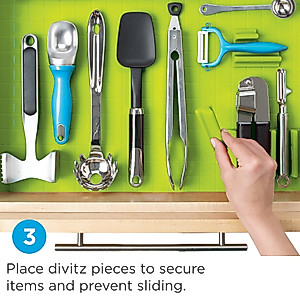 KMN Home DrawerDecor Lime Customizable Drawer Organizer 21 Piece Deluxe Starter Kit