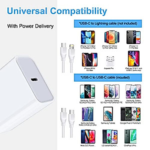 Samsung S23 Super Fast Charger Type C Wall Charger Block +6FT USB C Charger Cord for Google Pixel 7 Pro 6a,Samsung Galaxy S23 Ultra,A14,A13,A03s,A04s,S22 FE,S21,S20A12,A20,A21,A50,A51,Note20