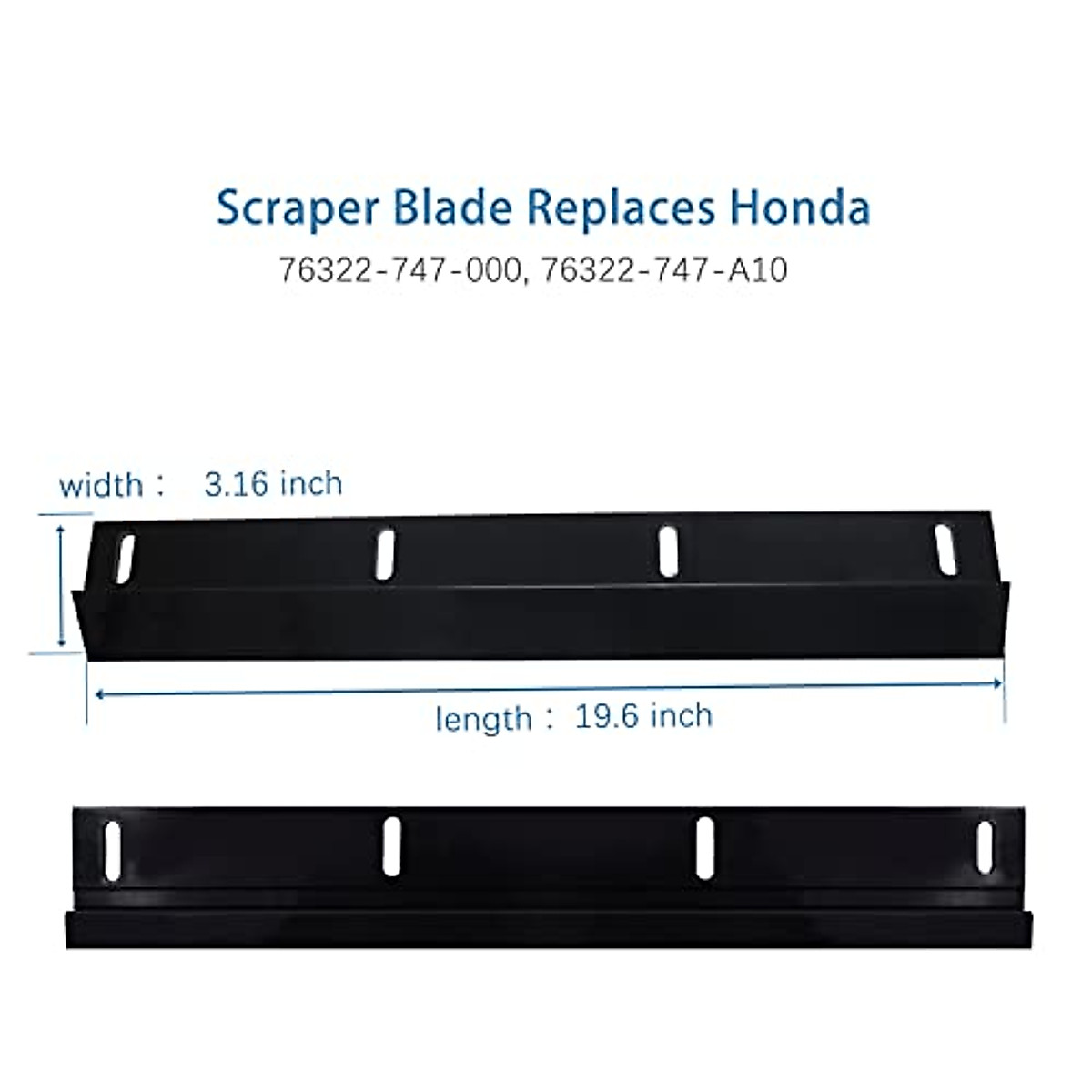 POSEAGLE Snow Blower Rubber Auger Paddles Replaces 72523-747-000, 72522-747-000, 72521-747-000 with 76322-747-000, 76322-747-A10 Scraper for Honda HS521, HS521K1, HS621 Snowblowers