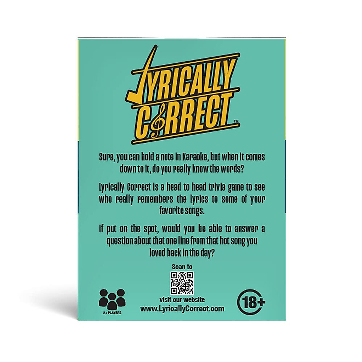 Lyrically Correct 90's Expansion Pack Music Trivia Card Game| Multi-Generational Family Gatherings, Adult Game Night and Fun Trivia