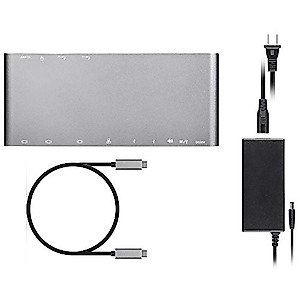 Monoprice USB-C Dual-Monitor Docking Station for USB-C Laptops, MST and Power Delivery up to 100 Watts with USB-C Cable, 4K@30Hz, 3.5mm Audio Outputs, Supports Windows, MacOS, Chrome OS, and Linux