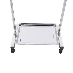 Wet Mops Rack Movable Broom Holder, Movable Closet Storage Cabinet Mop Rack with 5 Slots 6-Hook, Floor Standing Cleaning Tool Rack for Garden Garage Schools Hotels Hospitals Property Companies