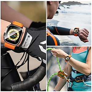 Smiling 3 Pack Tempered Glass Screen Protector with Auto-alignment Installation Frame Compatible with Apple Watch Ultra 2 (2024,2023)/Ultra 49mm, Waterproof HD Screen Protector