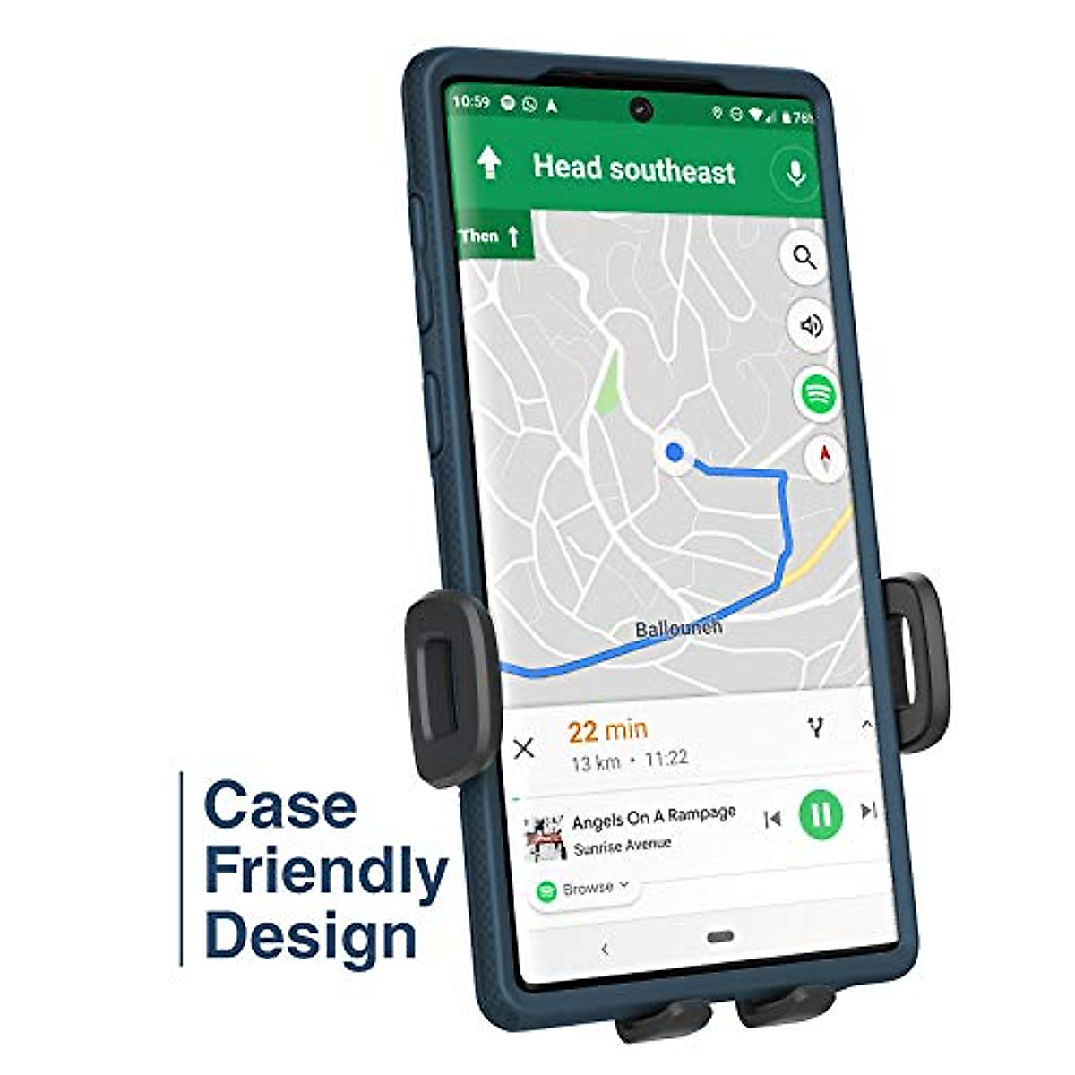 Encased Cup Phone Holder for Cars, Trucks and Vans (Fully Adjustable) Universal Cellphone Cradle Mount for iPhone 12/13/14 Pro Max/11/Xs Max/XR & Samsung Galaxy S9/S10/S20/S21/S22/ S23 Plus/Ultra