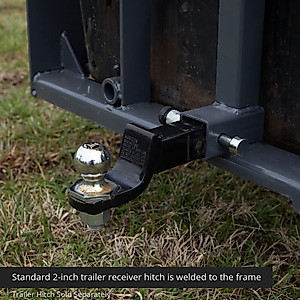 Titan Attachments UA USA Made Grey Hay Frame Attachment, 49" Hay Spear and Stabilizers, Rated 4,000 LB