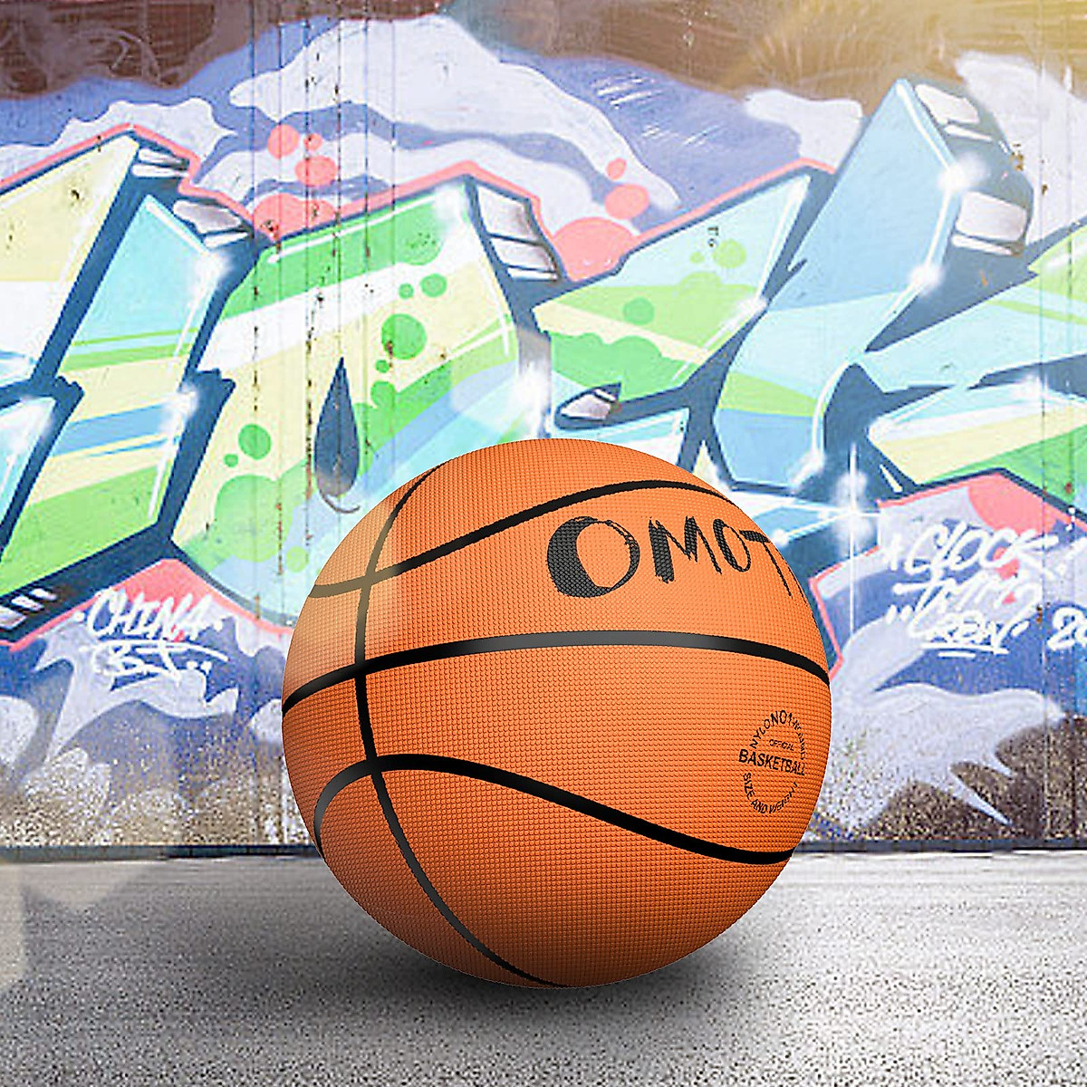 OMOTIYA Glow in The Dark Basketball, LED Light Up Basketball, Night Glowing Ball, Cool Sports Gear 8-12 Year Old, Toy Basketball Gifts Ideas & Games for Age 8, 9, 10, 11, 12, 13+ Kid Teens Boys Girls