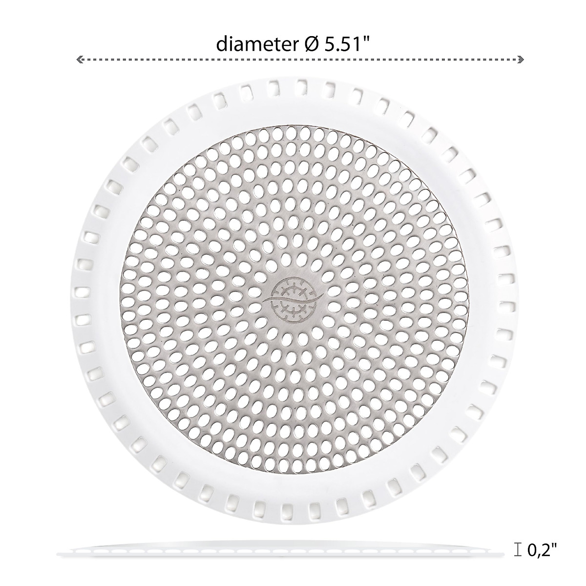 Ultra ShowerRing, The Ultimate Shower Drain Protector/Hair Catcher/Strainer/Snare/Cover (White)