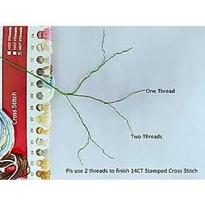 Stamped Cross Stitch Kits 14Count 13.6x16.8 inch DIY Needle Work for Home Decor Magic Castle