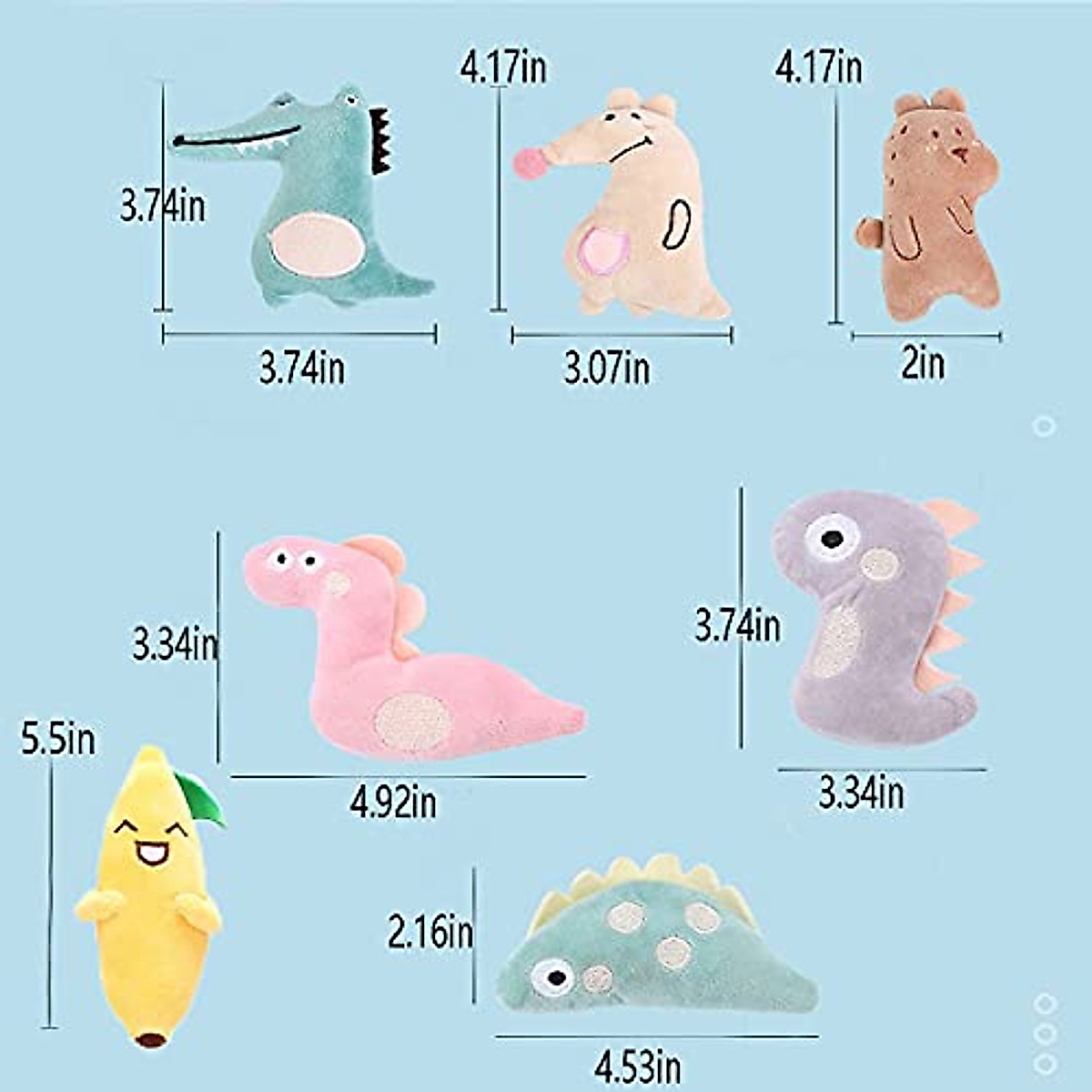 Ctznxiy Catnip Toys,Cat Toys for Indoor Cats,8 Pcs Cat Gifts for Cat Lovers,as Friends or Pillows to Accompany The Cat to Spend a Happy Time