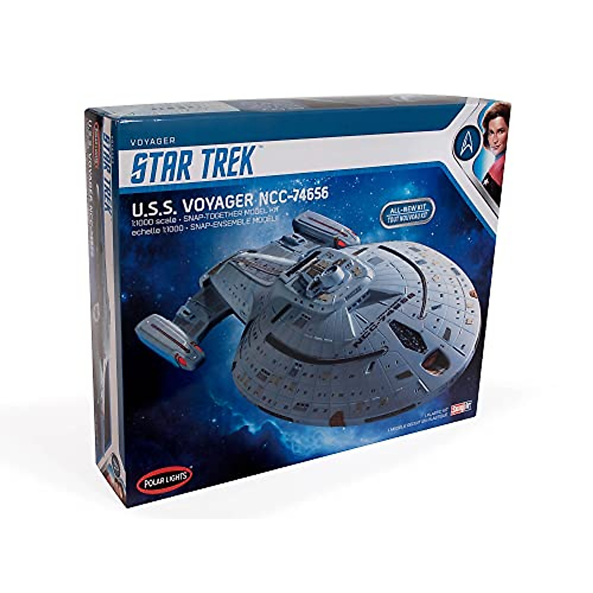 Round 2 Polar Lights Star Trek U.S.S. Voyager (Snap) 2T 1:1000 Scale Model Kit (POL980M)