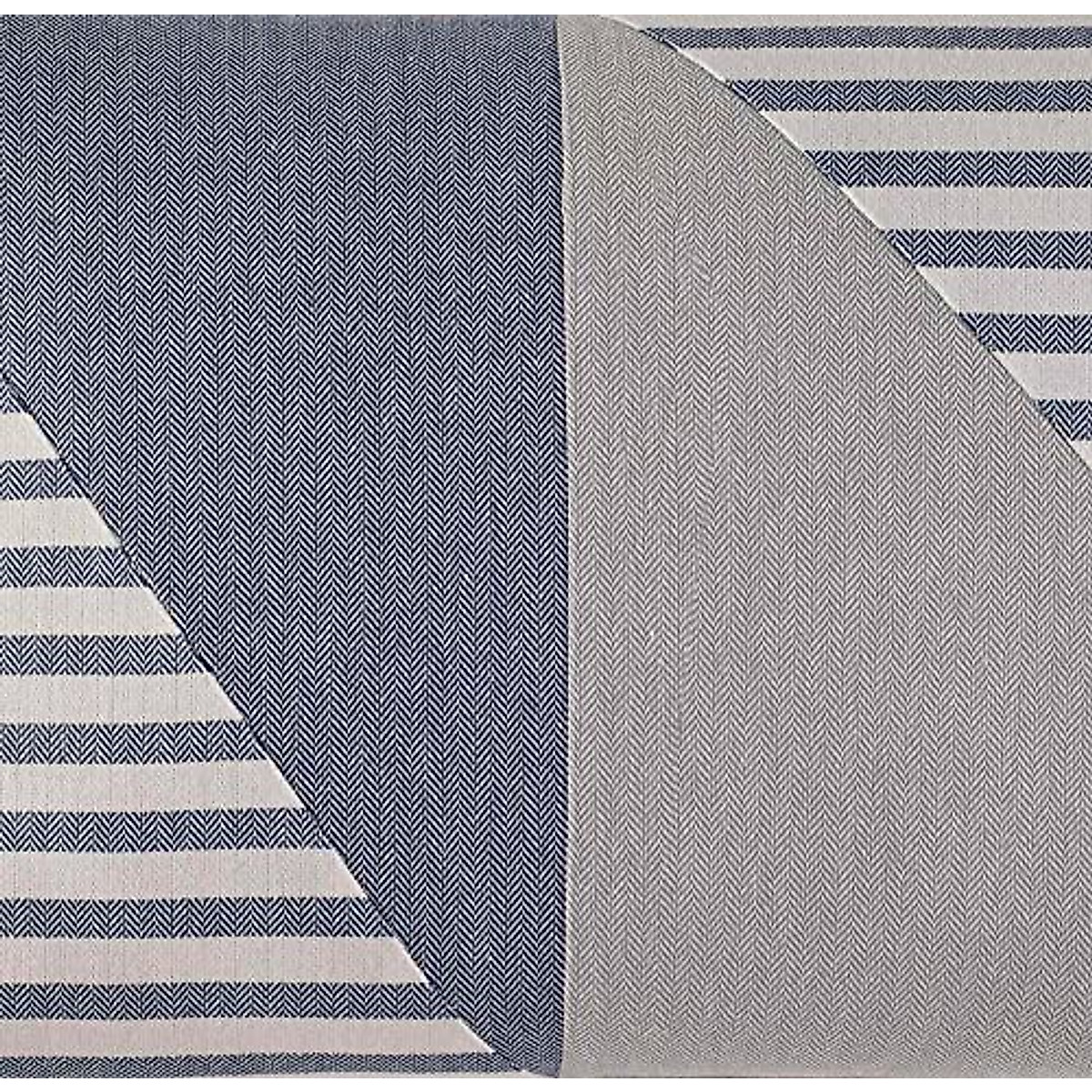 Nautica Collection | 100% Cotton Mediterranean Inspired Design Decorative Throw Pillow, Hidden Zipper Closure, Easy Care Machine Washable, 1 Count (Pack of 1), Fairwater Blue/Grey/White