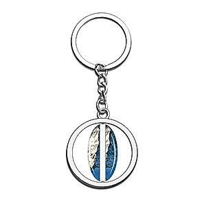 Switzerland Matterhorn Zermatt Keychain Souvenirs Crystal Spinning Round Stainless Steel Key Chain Ring Travel City Gifts Metal