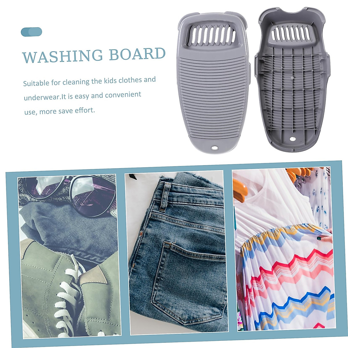 Alipis Home Washboard Scoops Mini Hand Wash Hand Washing Clothes Tool Shirt Delicates Bag for Washing Machine Small Washing Machine Thickening Grey Ironing Board Travel Old Fashioned
