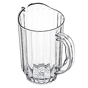 Restaurantware Base 47 Ounce Beer Pitcher, 1 Durable Restaurant Pitcher - Hard Plastic, Serve Soda, Lemonade, Juice, or Sangria, Clear Plastic Water Pitcher, For Bars, Parties, or Homes