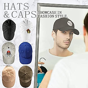 Hat Rack for Wall (14-Pack) - Hat Racks for Baseball Caps, Adhesive Hat Hooks for Wall, No Drilling Hat Organizer Cowboy Hat Holder, Strong Hat Hanger to Display for Door, Closet (Upgrade-White)