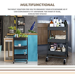 EKKIO 3 Tier Rolling Cart, Book Cart, Lash Cart, Nail Cart, Baby Cart Organizer, Art Cart, Diaper Cart, Pink Rolling Cart Organizer, 3 Tier Cart, Metal Cart, Three Tier Rolling Cart, Makeup Cart