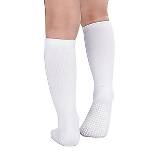 Durio White Baby Knee High Socks Toddler Knee High Socks for Baby Girls Boys Baby Long Socks Baby Infant Toddler White Soccer Socks White 3-12 months