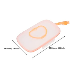 Operitacx Wipe Case Portable Baby Wipe Container Refillable Wipe Dispenser with Lanyard Baby Diaper Wipe Holder Case for Outdoor, Travel, Office, Car, Cot (Orange) Travel Wipes Case