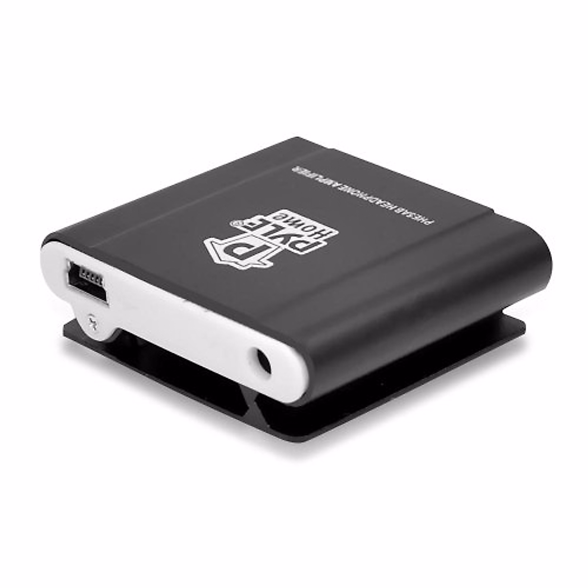 Pyle Home Bass Boosting Portable Headphone Amplifier-Mini Headphone Booster w/ Volume Adjustment, Rechargeable Battery, Metal Casing, USB/Stereo Cables, Works w/ iPod, MP3, Laptop, Mobile Phone PHE5AB