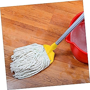 OHPHCALL 2pcs Mop Clip Mop Replacement Accessories Mop Handle Commercial Heavy Duty Reusable Mop Pads Mop Making Part Mop Replacement Clamp Detachable Mop Clamp Plastic Yellow