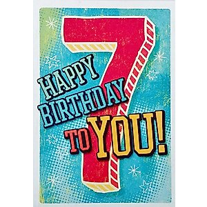 Greeting Card Happy 7th Birthday To You That's Cool And So Are You - 7 Years Old, Seventh