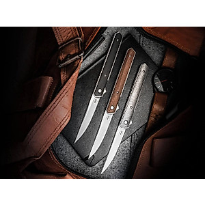 BÖKER PLUS Kwaiken Air - Minimalist and Ultra Light Weight EDC Pocket Knife, G10, Titanium, Cocobolo Handles, Designed by Lucas Burnley (G10)