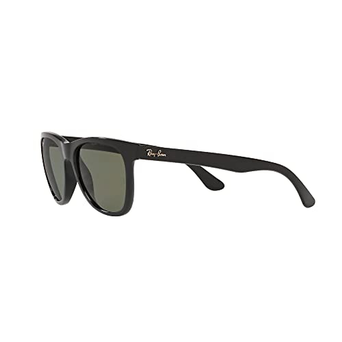 Ray-Ban RB4184 Square Sunglasses, Black/Polarized Green, 54 mm