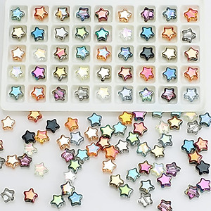 200Pcs Star Beads Star Spacer Beads Star Shape Beads Star Pony Beads Beads Star for Jewelry Bracelet Necklace Making, 8mm