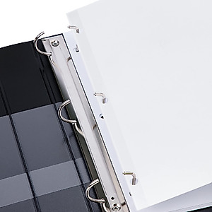 Amazon Basics 3 Ring Binder Dividers With 5 Tabs, Paper Binder Dividers, Insertable Multicolor Plastic Tabs, Pack of 12 Sets (60 Dividers Total)