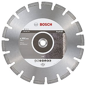 Bosch 2608603787 Standard Diamond Cutting Disc for Asphalt, 300mm x 20.00mm x 2.8mm x 10mm, Silver/Grey