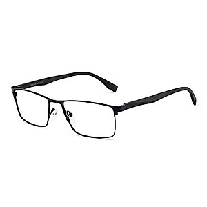 OCCI CHIARI Blue Light Blocking Reading Glasses Men Square Magnification 0 1.0 1.5 2.0 2.5 3.0 3.5 4.0 5.0 6.0 (Black,2.0)