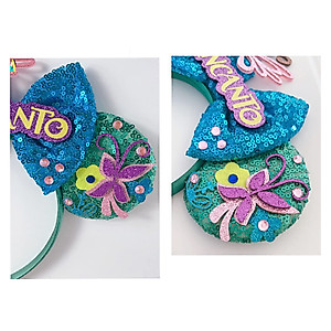 Mouse Ears Bow Headbands Girls' Costume Accessories Princess Decoration For Encanto Dress upCosplay (new blue incanto)