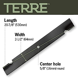 Terre Products, 3 Pack High Lift Lawn Mower Blades, 61 Inch Deck, Replacement for Ferris 1520842, 1520842S, 5020842, 5101755S, Bobcat 112111-03, Scag 48111, 481708, 481712, Husqvarna 539101733