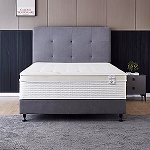 Full Size Mattress - 14 Inch Cool Memory Foam & Spring Hybrid Mattress with Breathable Cover - Comfort Plush Euro Pillow Top - Rolled in a Box - Oliver & Smith