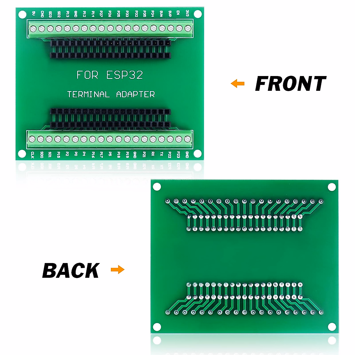 KeeYees 2pcs ESP32 WiFi Development Board with 2pcs Breakout Board (38PIN)