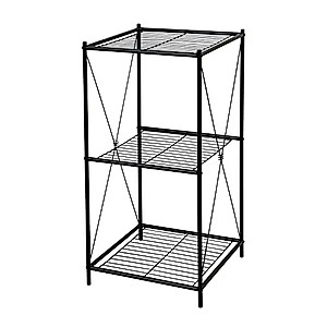 Zenna Home Floor Stand, Black Cross-Style