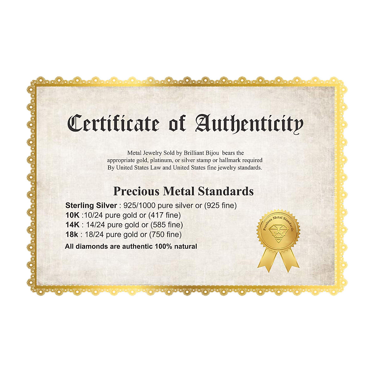 Brilliant Bijou 14k WG Semi-Solid Polished Figaro ID Bracelet