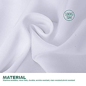 Surmente Tablecloth 120 Inch Round Polyester Table Cloth for Weddings, Banquets, or Restaurants (White) …