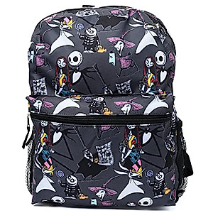Disney Nightmare Before Christmas 16" Backpack Jack Skellington All Over Print